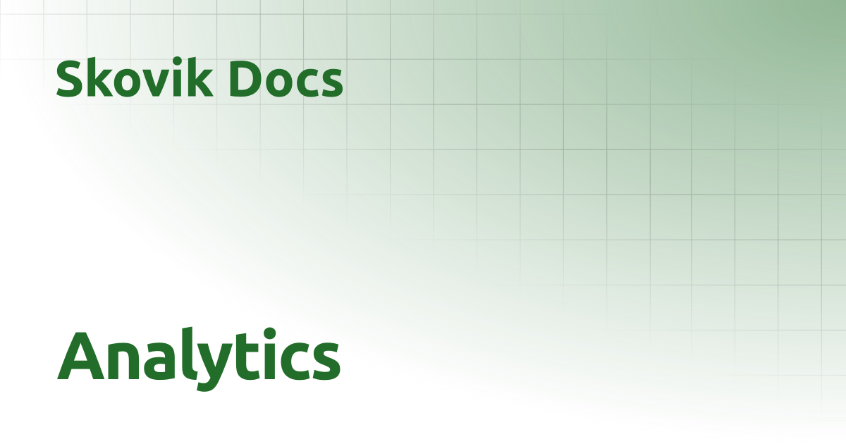Analytics | Docs