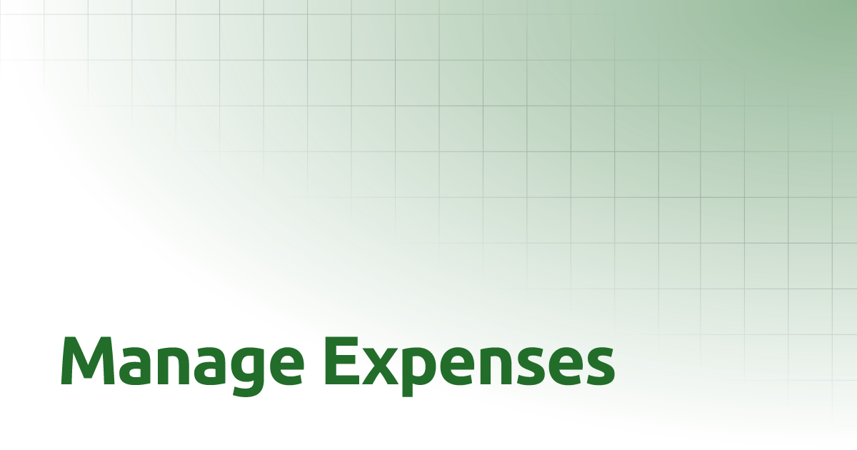 Manage Expenses | Docs